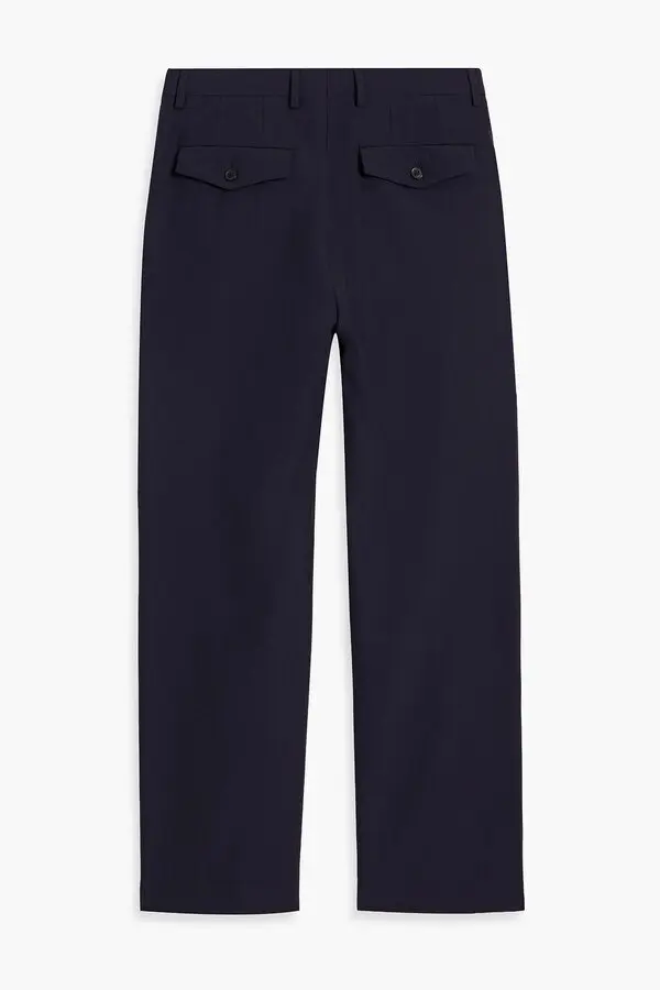 DRIES VAN NOTEN ドリス ウール ワイドパンツ 48 ネイビー Dries Van Noten Tapered Wool-Twill Pants In Midnight Blue - 70